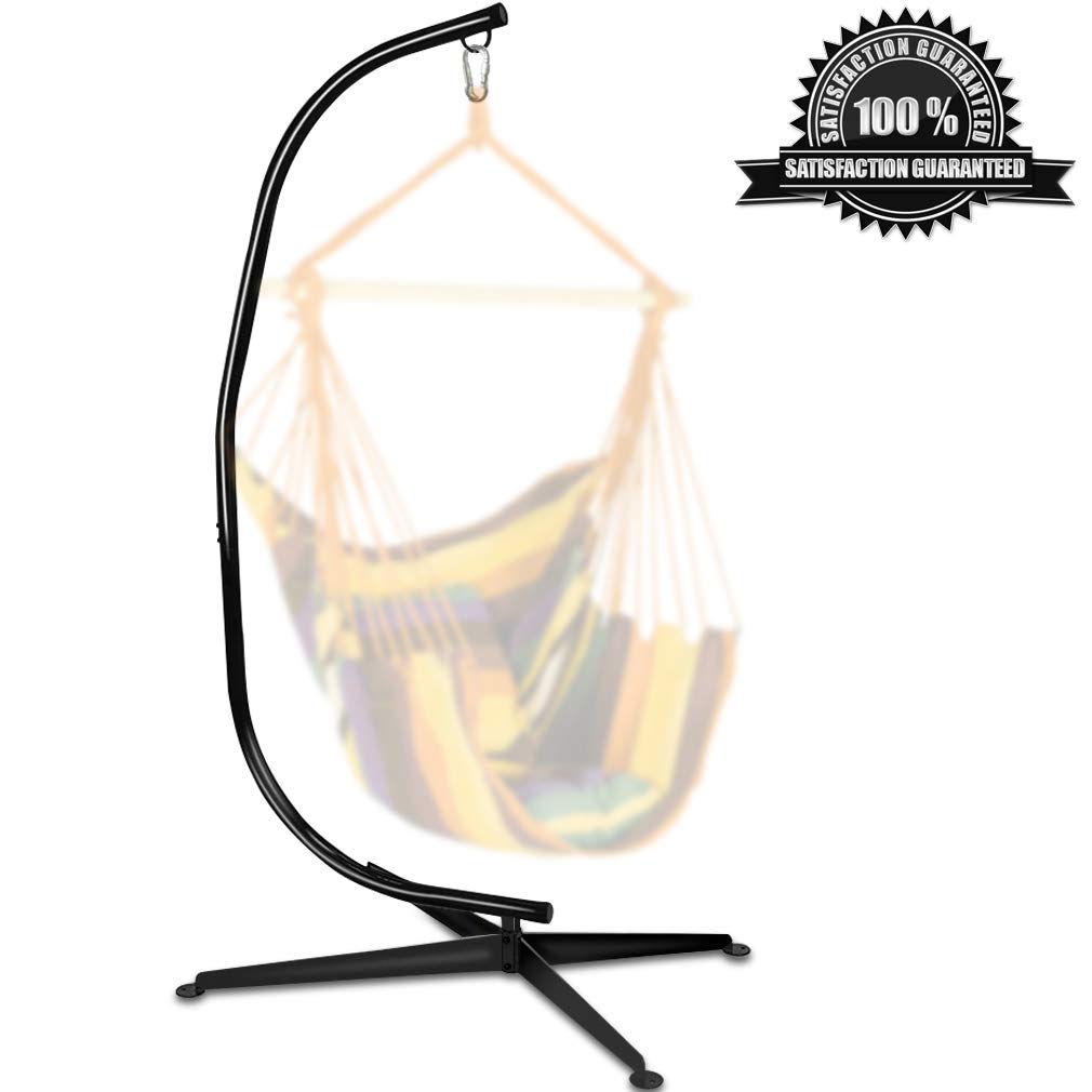 Outdoor & Indoor Hanging Hammock Chair Steel C Stand - Dkeli – Hammock ...