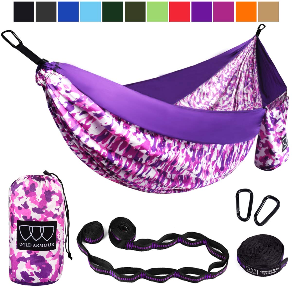 Camping Hammock (Purple Camouflage) - Gold Armour – Hammock Station